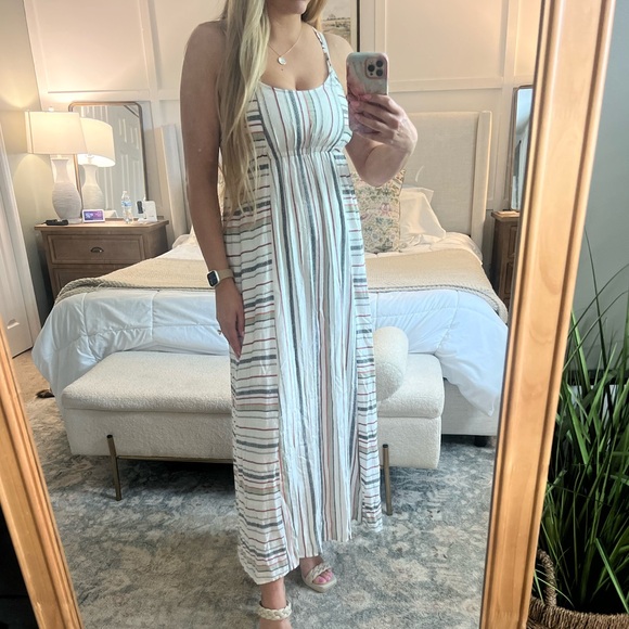 Liverpool | Dresses | Liverpool Multicolor Striped Maxi Dress | Poshmark